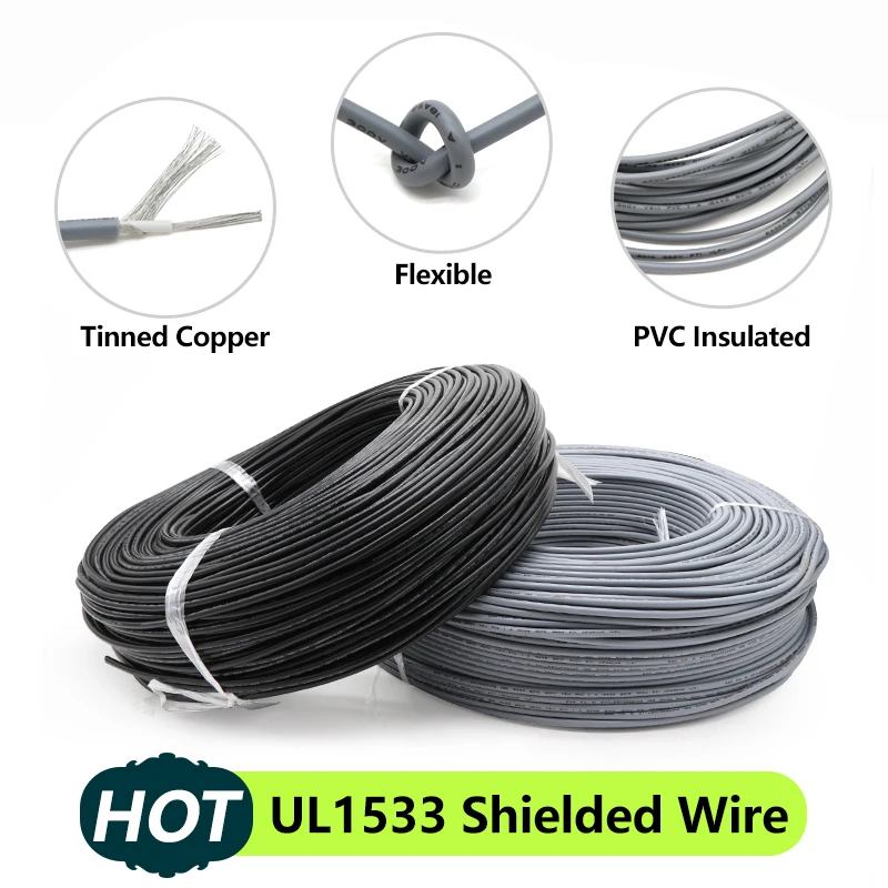 UL1533 Shielded Wire Signal Cable 32 30 28 26 24AWG Channel Audio ...