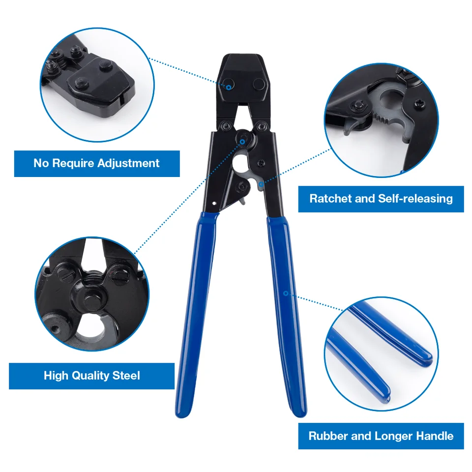 Crimping Tool WHK PEX Pipe Clamp Cinch Tool Kits Pex s Crimper To ...