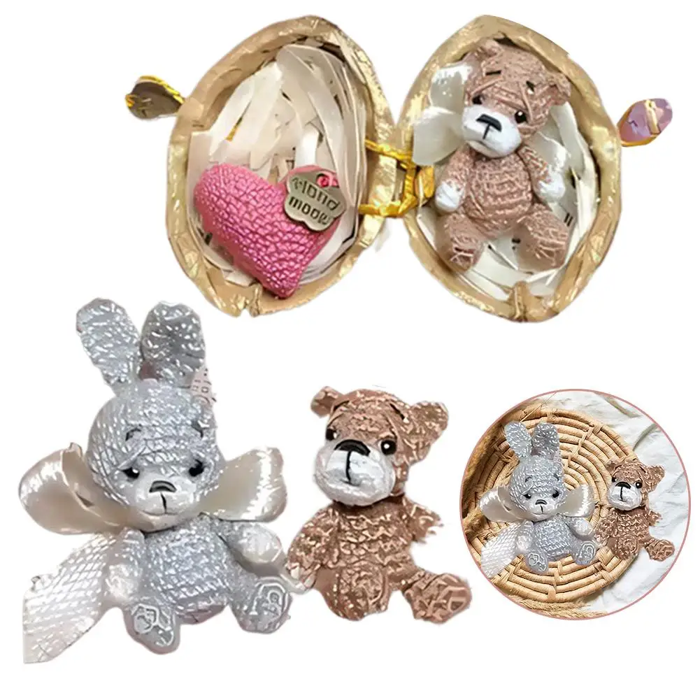 Walnut Shell Animal Souvenirs Mini Crochet Animal In Walnut Shell ...