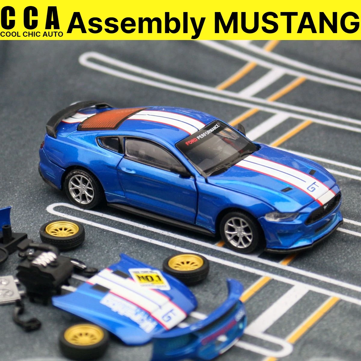 CCA-1-42-2018-Ford-Mustang-GT-Alloy-Model-Car-Diecast-Metal-Assembly ...