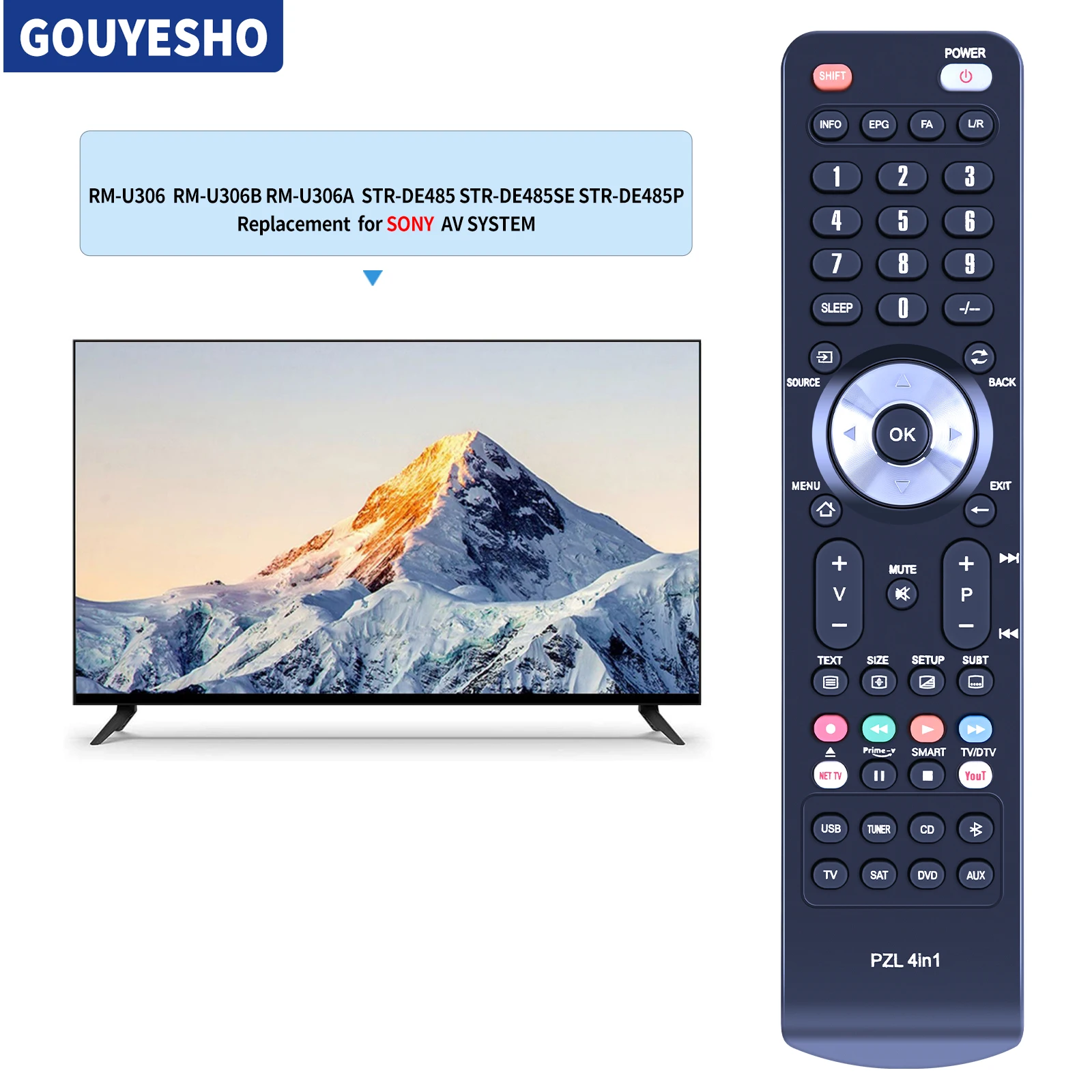 New Remote Control RM-U306 RM-U306B RM-U306A For Sony, 44% OFF