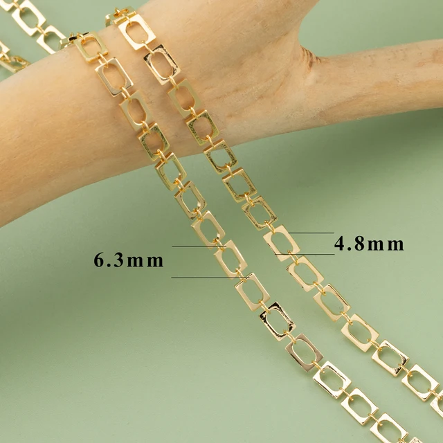 YEGUI-cadena de oro chapado en rodio de 18k C77, cobre, alcance de paso ...