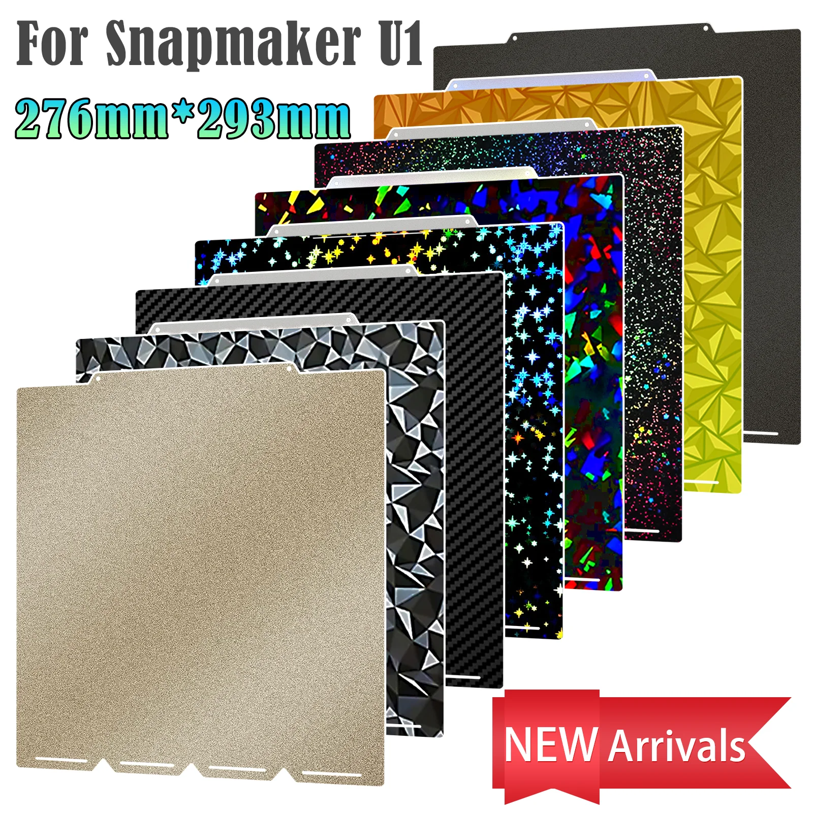 3D Printer Snapmaker U1 Build Plate 276×293mm Spring Steel Sheet For ...