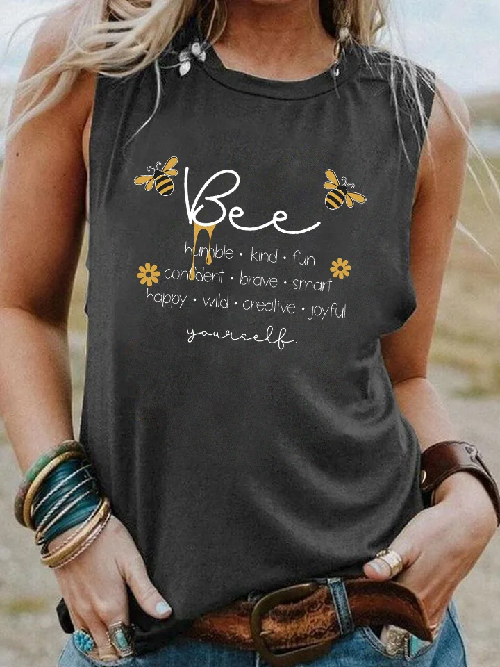 Colorful-Bee-Tank-top-Bumble-Bee-tank-Funny-Honey-Bee-summer-style ...