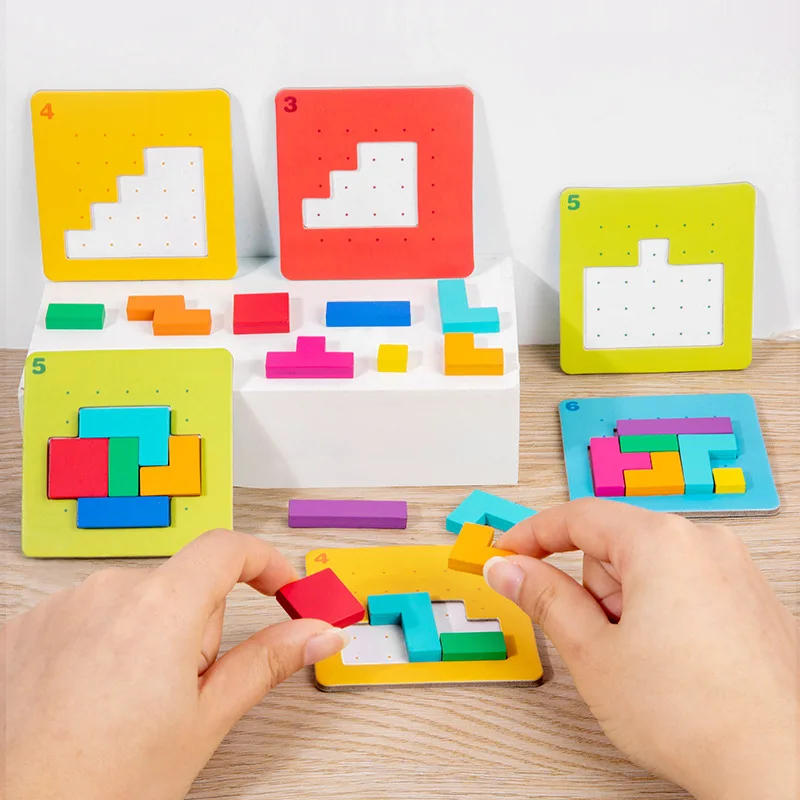 3D-Two-person-interactive-Desktop-Puzzle-Game-Tangram-Math-Toys ...