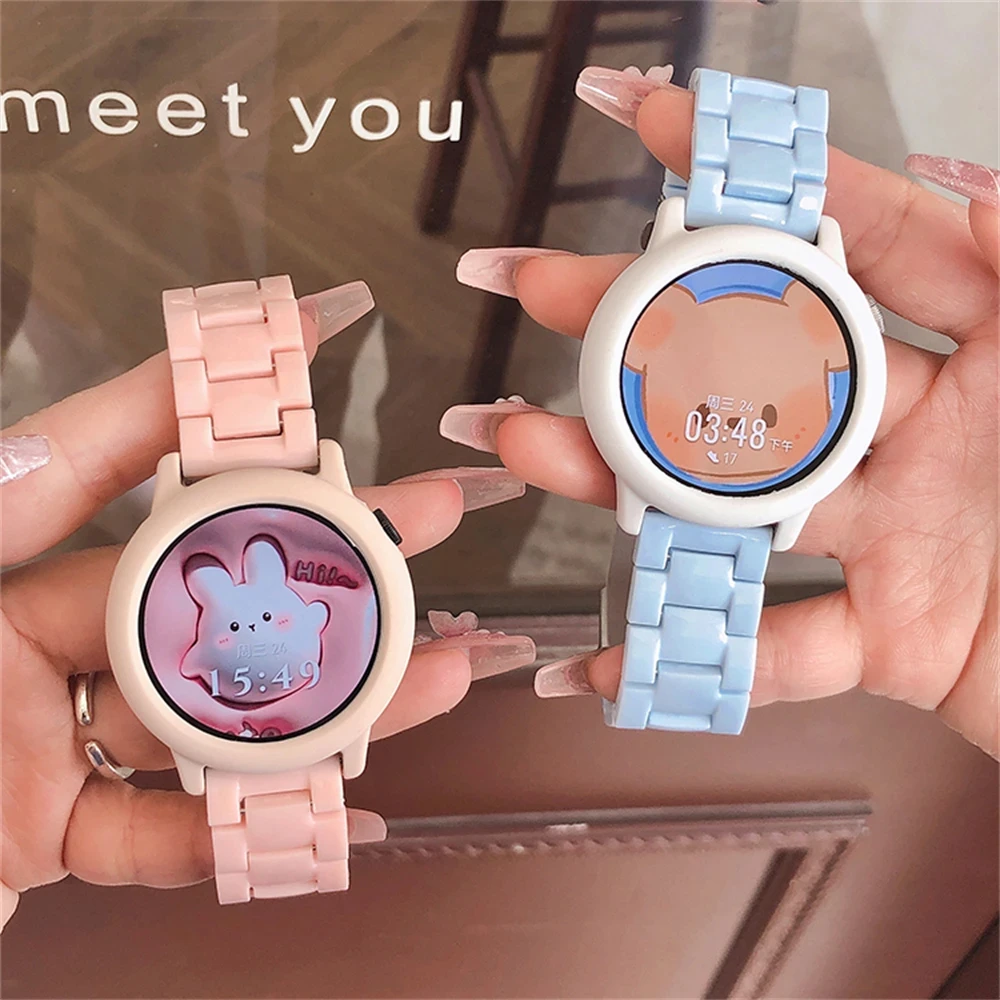 20MM-22MM-Cute-Candy-Resin-Clear-Band-For-Samsung-Galaxy-Watch-4-6-5 ...