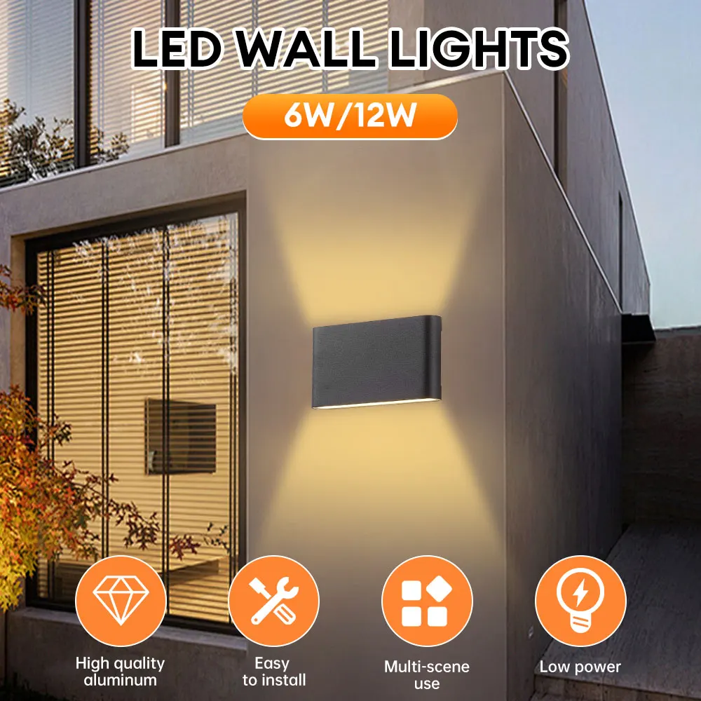 6W-12W-LED-Wall-Lamp-Indoor-Outdoor-Wall-Light-Waterproof-Porch ...