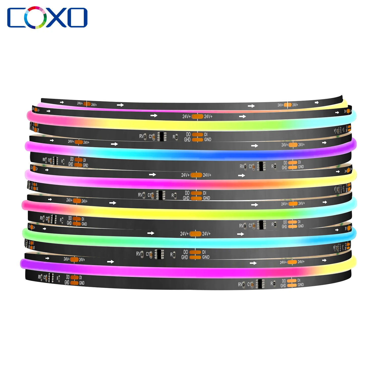 SPI-COB-LED-Strip-Light-RGB-IC-WS2811-Addressable-420LEDs-m-Dream-Color ...