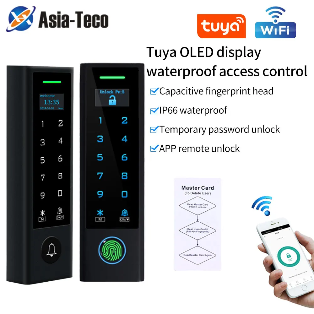 WIFI-Tuya-Fingerprint-Door-Access-Control-With-LCD-Screen-Waterproof ...