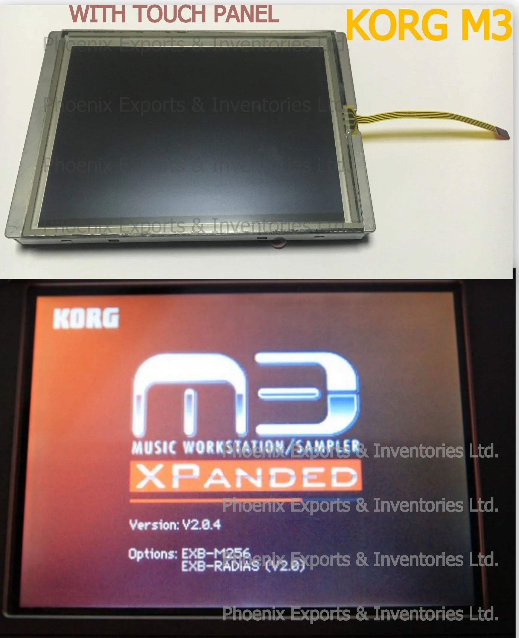 Korg Display with Touch Screen ditigizer for Korg M3 LCD and glass pad ...