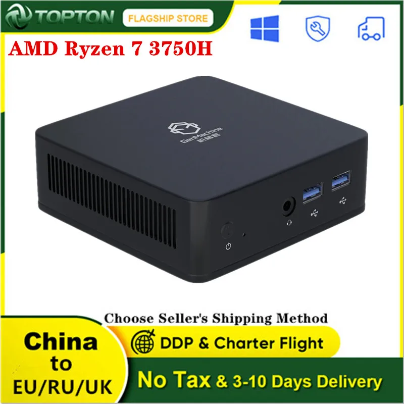 Topton Cheap AMD Gaming Mini PC Ryzen 7 3750H 5 3550H Barebone Computer ...