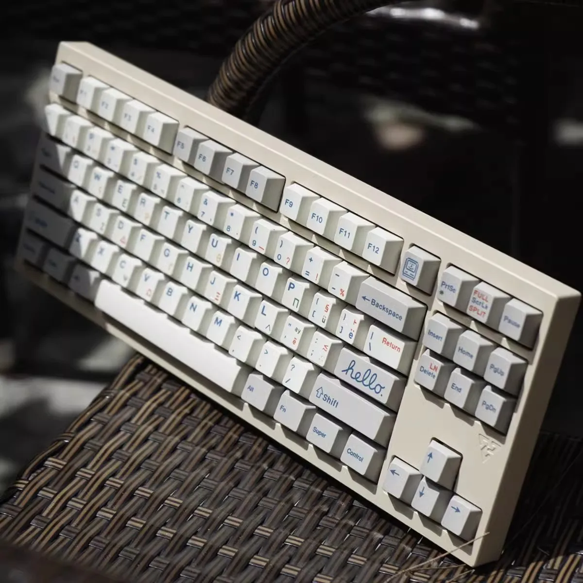1 Set Retro Greek Keycaps PBT Dye Sublimation Key Caps With Split 7U ...