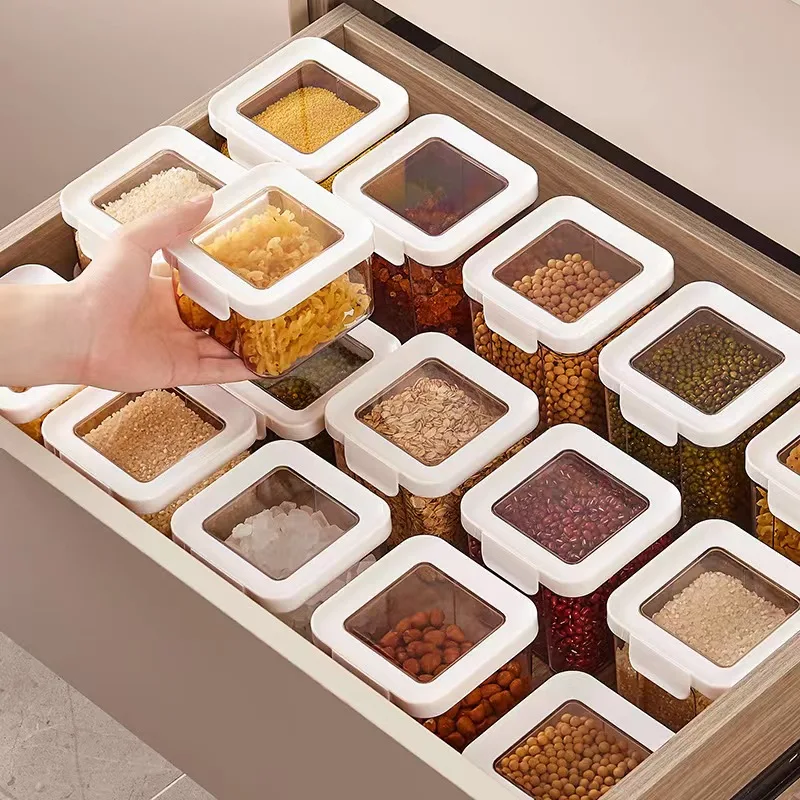 Kitchen-Sealed-Grain-Container-Food-Container-Plastic-Snack-Storage ...
