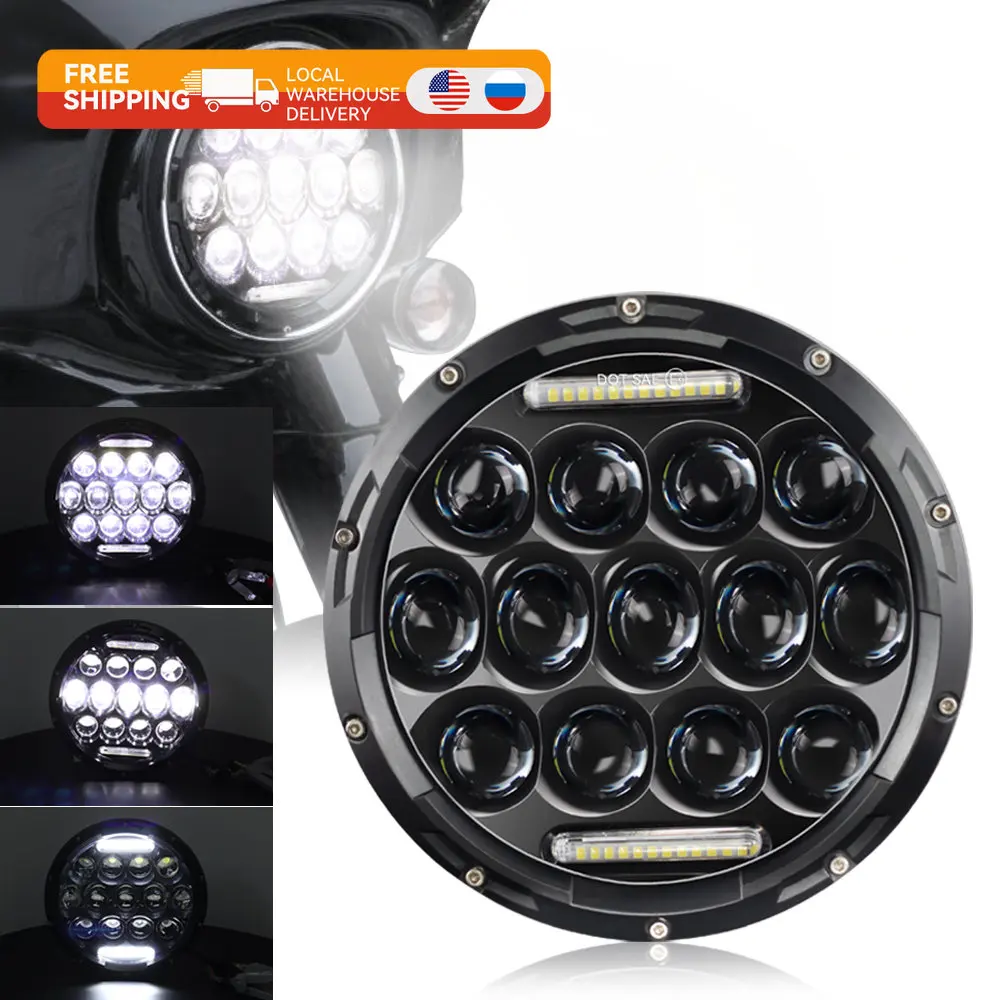 7-Inch-Motorcycle-LED-Headlight-for-Harley-Touring-Classic-Electra-Road ...