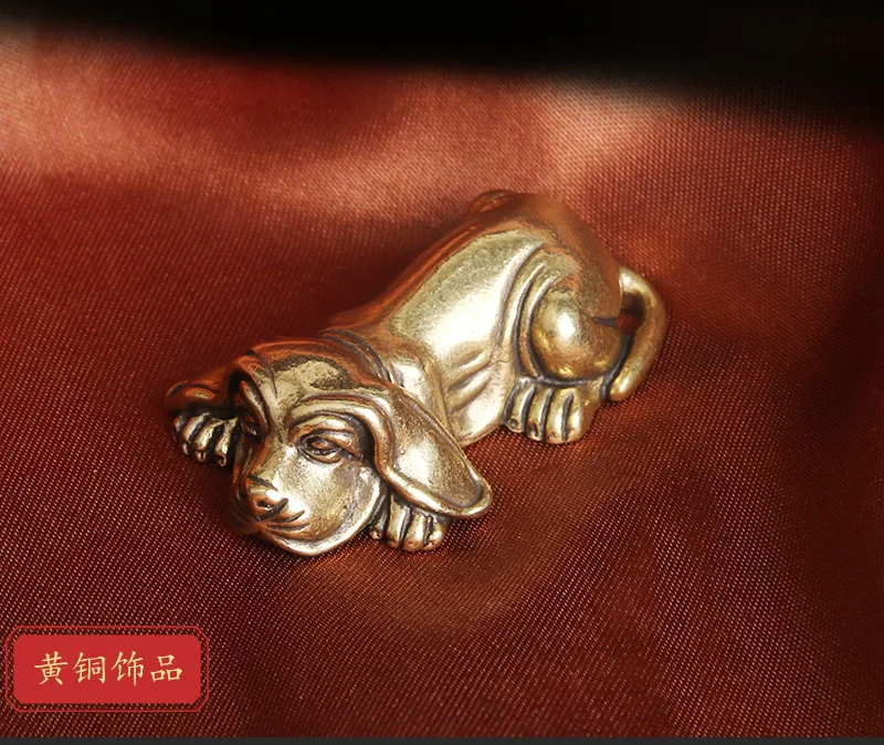 Solid Brass Beagle Dog Figurines Animal Miniatures Crafts Desktop Orna ...