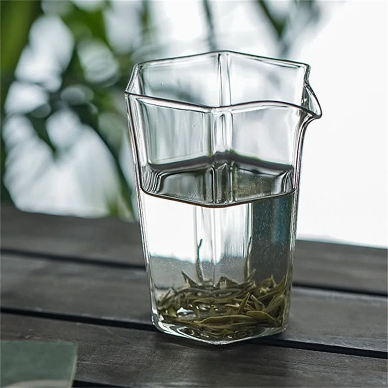 250ML Hexagon Heat resistant Glass Tea Pitcher Fair Mug Chahai ...