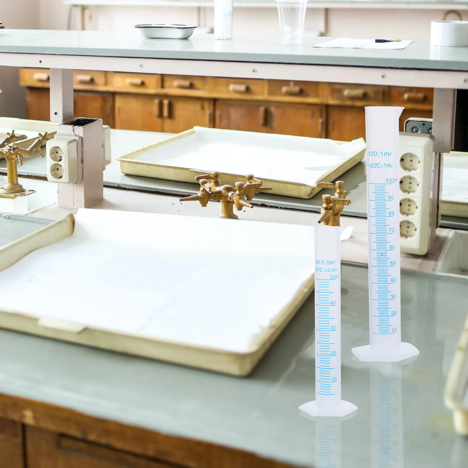 Transparent Measuring Plastic Graduated Cylinder Plastic Measuri Trial ...