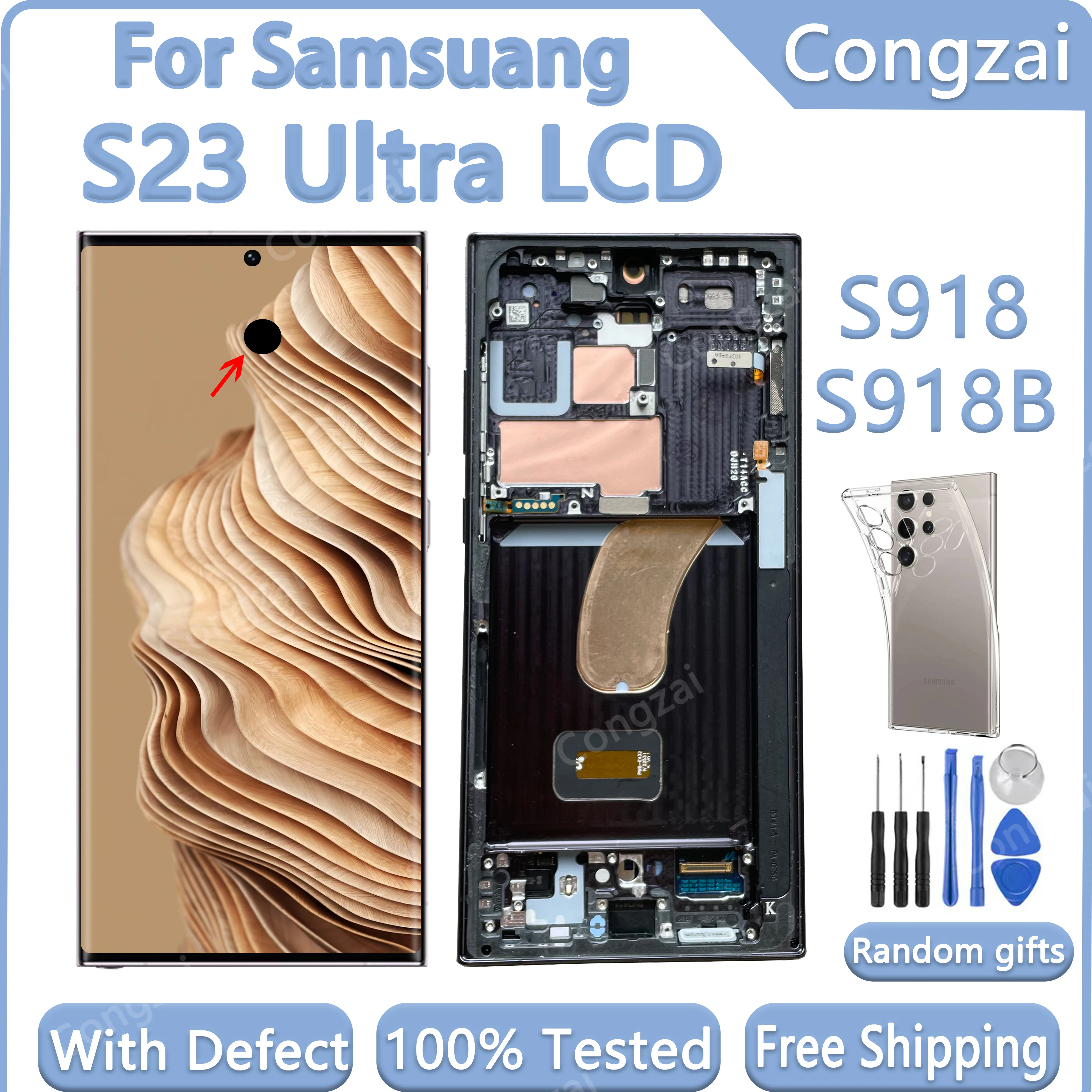Super-AMOLED-6-8-For-Samsung-Galaxy-S23-Ultra-Lcd-Touch-Screen ...