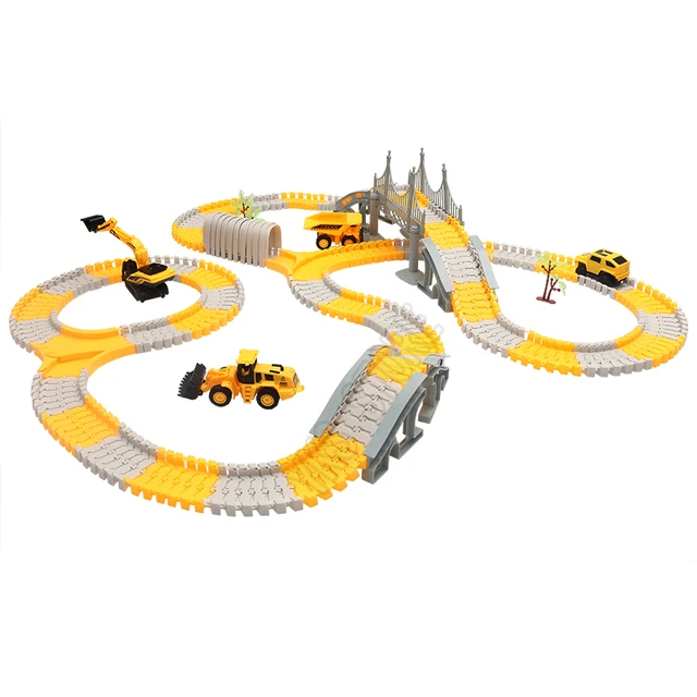 FTL™ Construction Track Playset - 330pcs Building Toy Set - FunToyLab