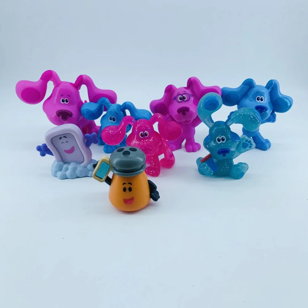 6Pcs-Blues-Clue-Props-Figure-Kids-Toys-Xmas-Gift-Cartoon-Blue-Dog-Scene ...