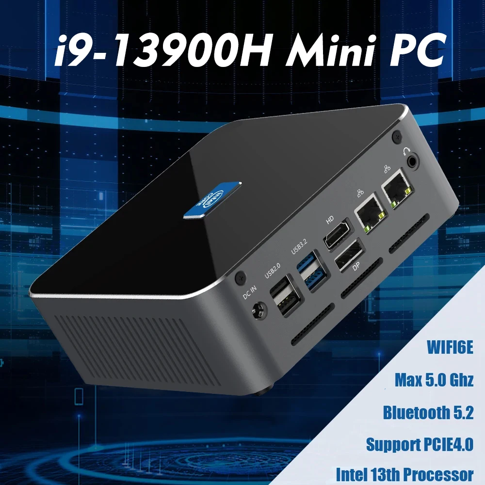 13th Gen Intel i9 13900H i7 13800H Gaming Mini PC 2*DDR5 2*PCIe 2*2.5G ...