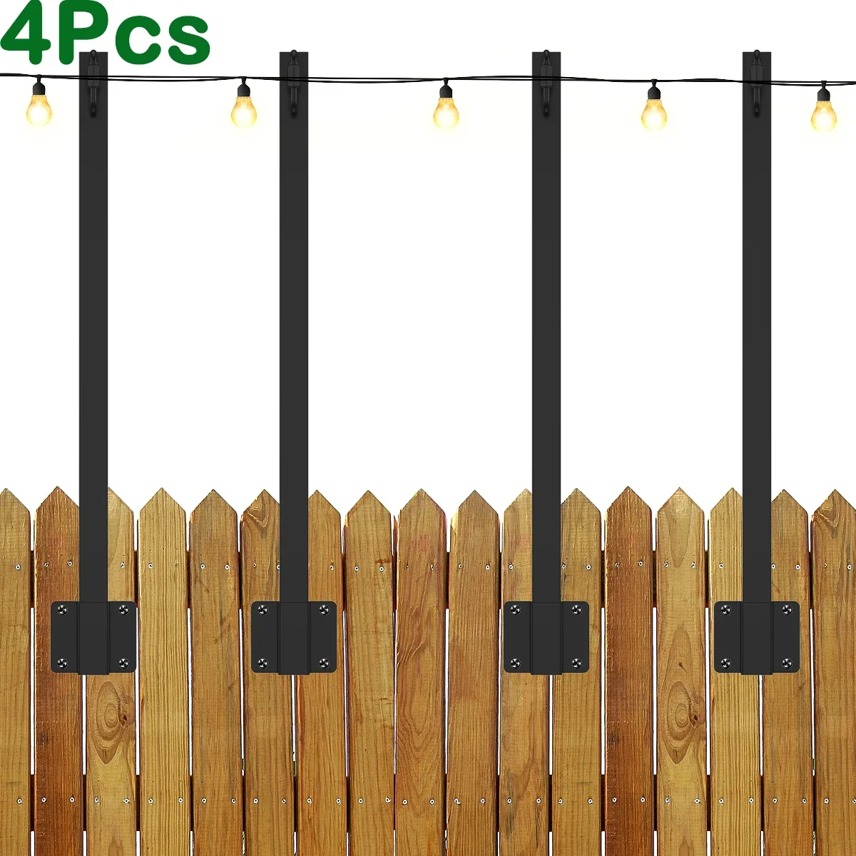 4Pcs-Outdoor-Suspension-String-Light-Poles-Metal-Support-Holder-with ...