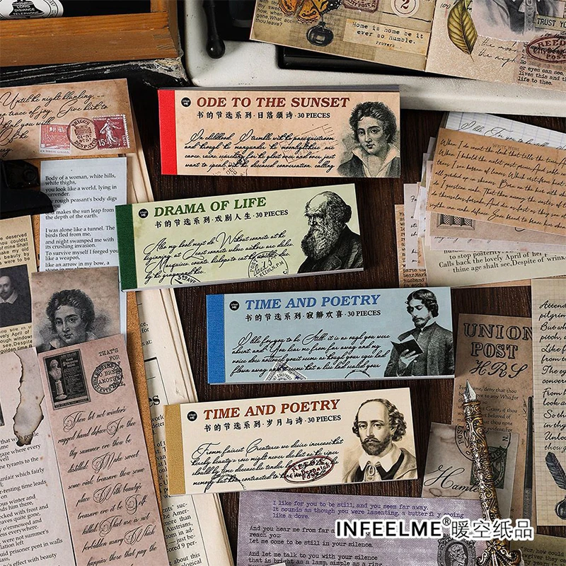 30pcs-Vintage-Article-Stickers-for-Scrapbooking-DIY-Junk-Journal ...