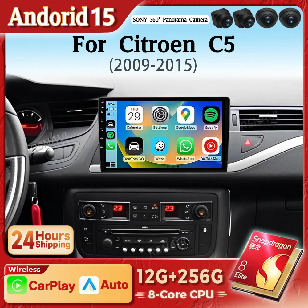 Android 15 Carplay For Citroen C5 2008 2009 2010 - 2017 Car Radio ...