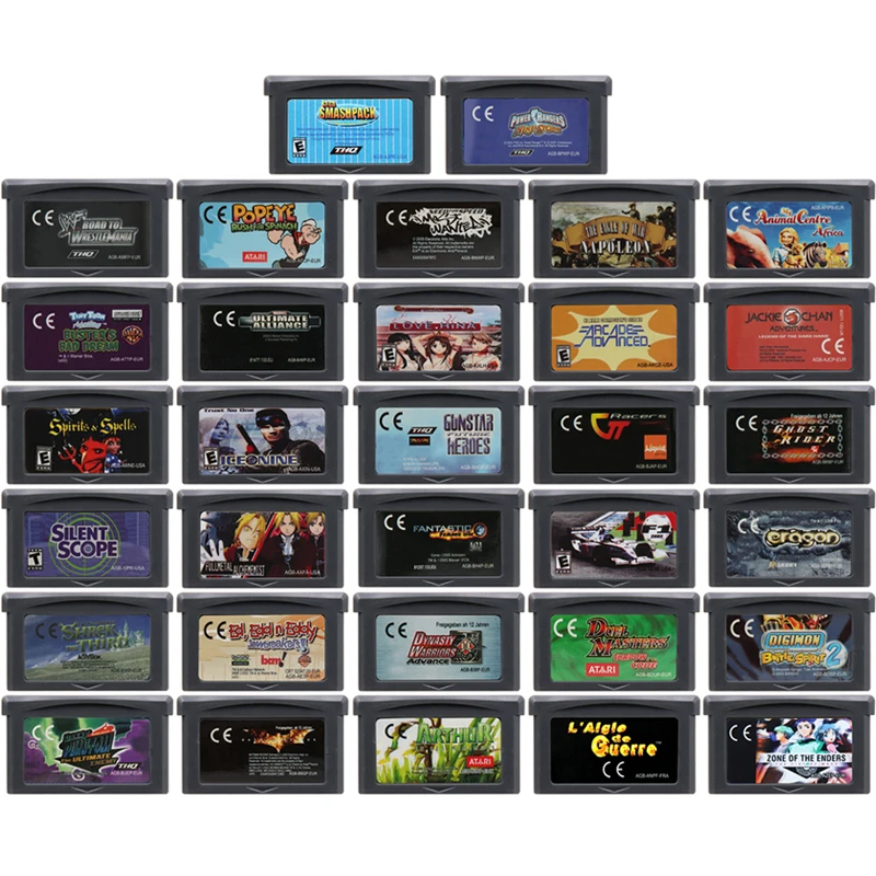 GBA-Games-Cartridge-32-Bit-Video-Game-Console-Card-Duel-Masters-Digimon ...