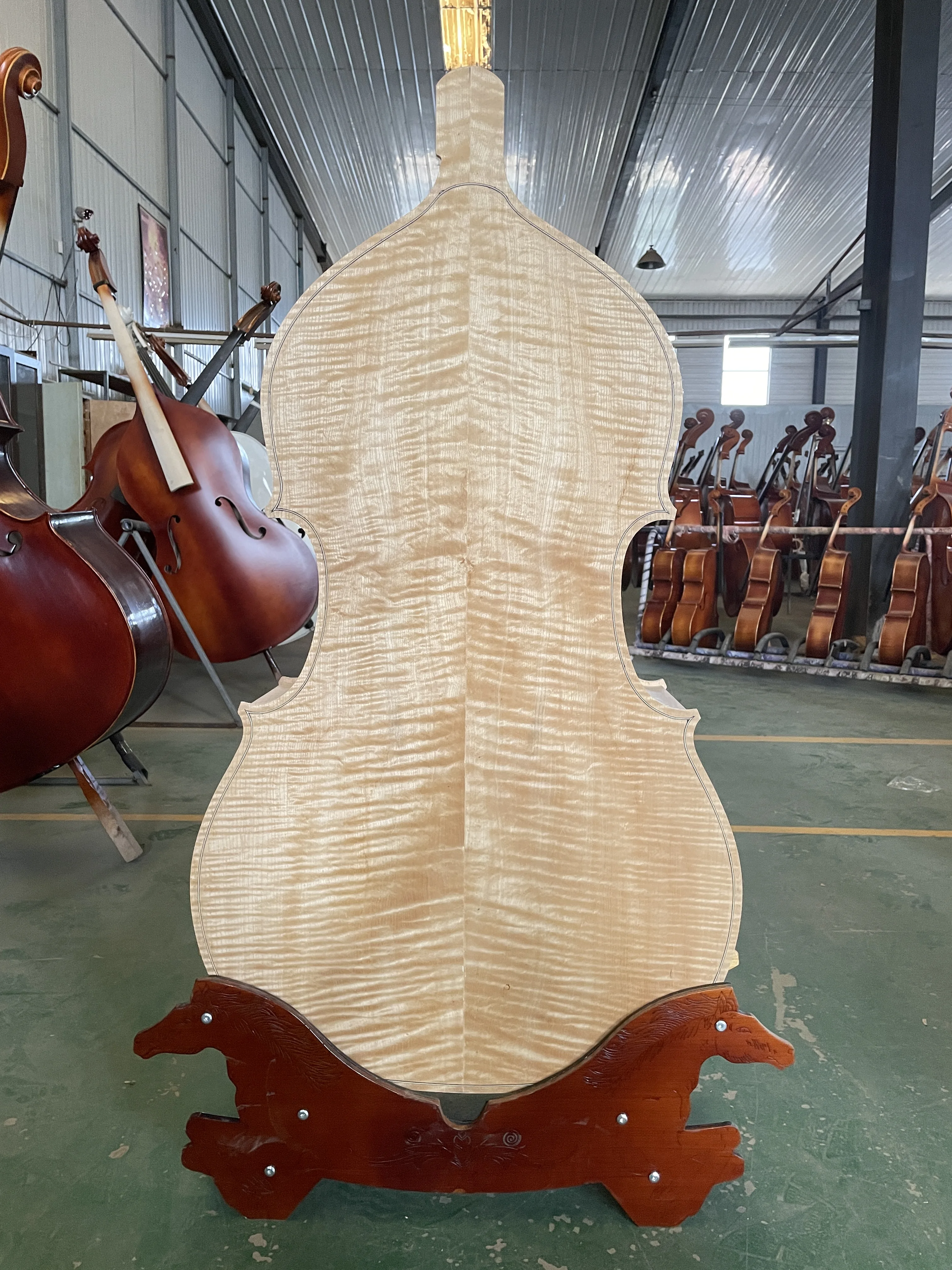Fully-Handcrafted-White-upright-Bass-3-4-Solid-Spruce-Top-Plywood-Back ...