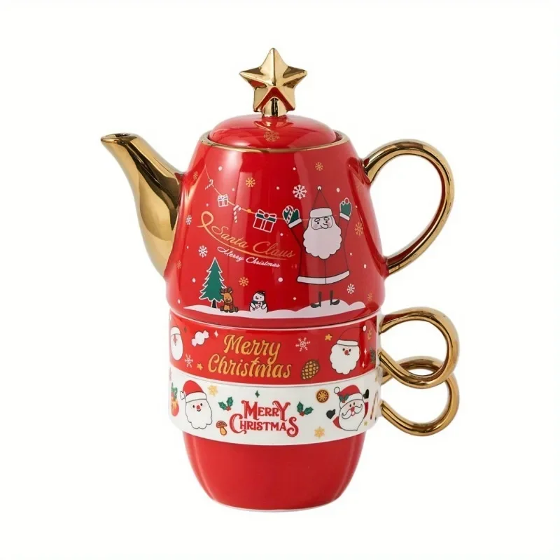 1-Teapot-and-2-Coffee-Cups-Gift-Set-Tea-Set-Christmas-Ceramic-Coffee ...
