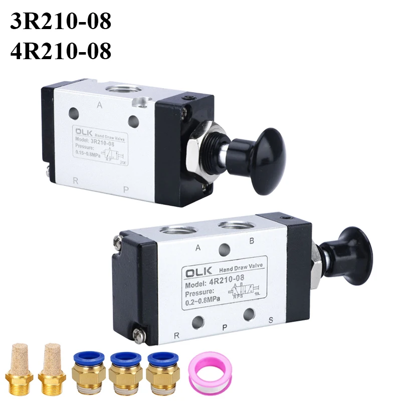 3R210-08 4R210-08 Push Pull Valve Pneumatic Control Switch Reversing ...