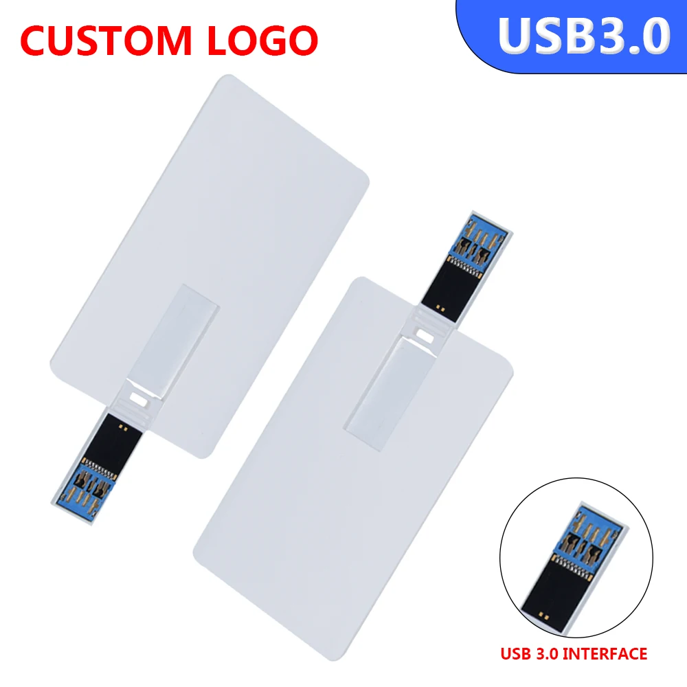 Credit Card USB 3.0 Pendrives 32GB 64GB Memory Stick Plastic Bank Card ...