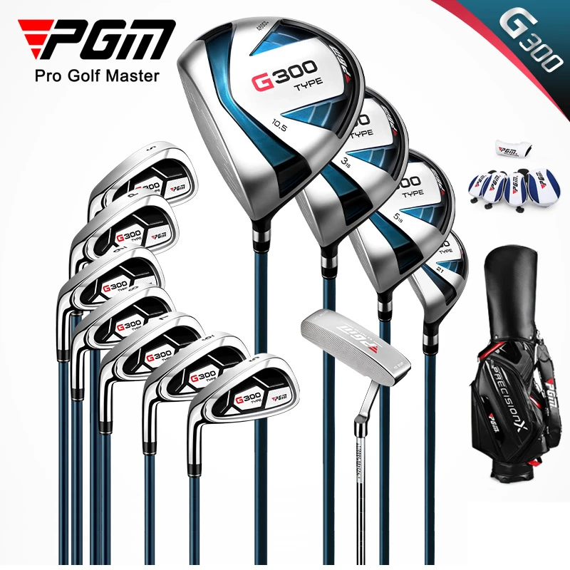 PGM 남성용 왼손 클럽 세트, 골프 가방 포함, 티타늄 합금, 탄소 아이언 우드 드라이버, 스윙 퍼팅 커터, 샌드 MTG025, G300, 12 개| | - AliExpress