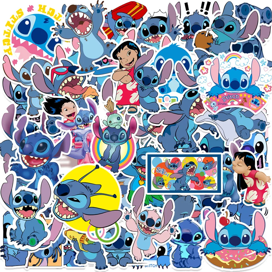 50Pcs-Cute-Disney-Cartoon-Lilo-Stitch-Stickers-DIY-Diary-Laptop-Phone ...