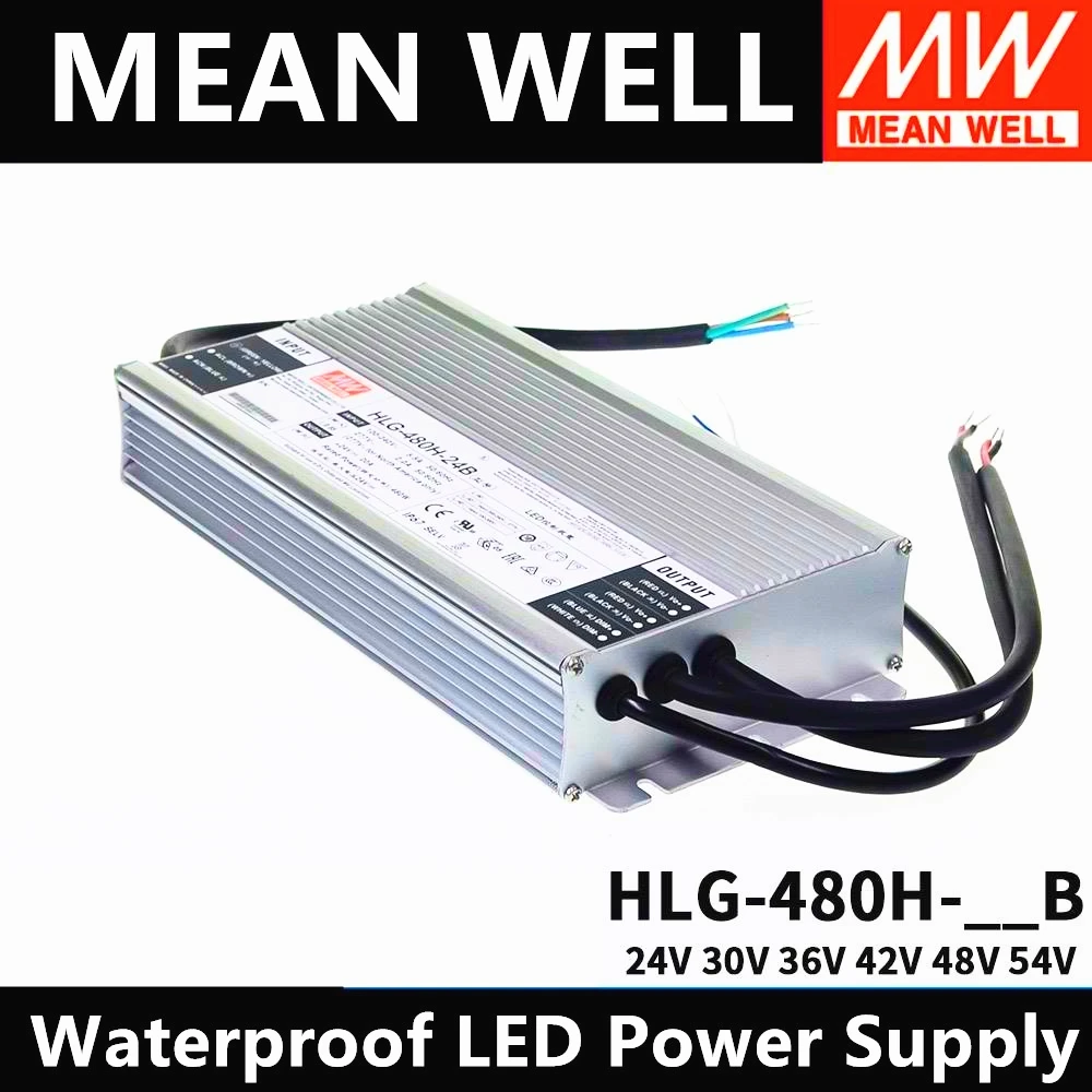 HLG-480H-24A/24B/30A/36A/36B/42A/48A/48B/54A/54B Taiwan MEAN WELL LED Waterproof LED Power ...