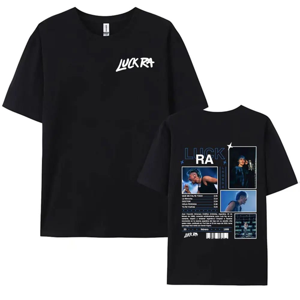 Rapper Luck Ra 2025 Tour Merch T-shirts for Men Casual 100% Cotton ...