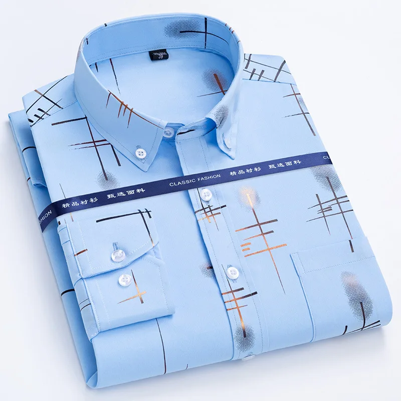 Quality Luxury Smooth Soft Non Iron Men's Long Sleeve Dress Shirt ...