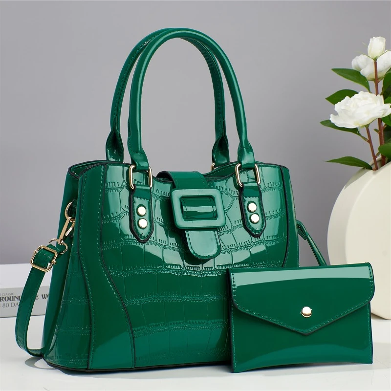 2piece Set Women's Bag Lacquer Leather Luxury Handbags Purses Women ...