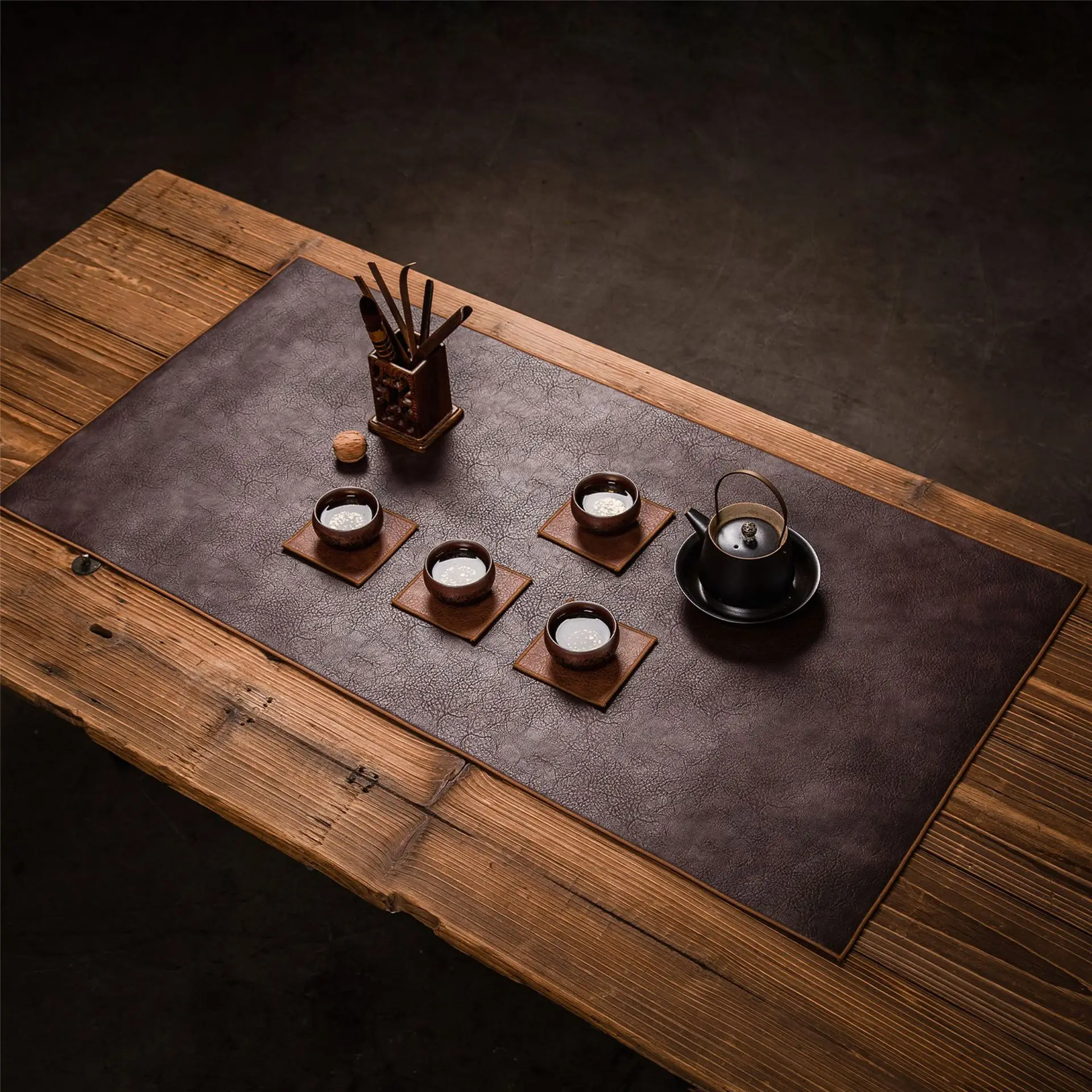 Luxury-Leather-Table-Mat-Home-Kitchen-Decoration-Waterproof-Zen-Tea-Mat ...