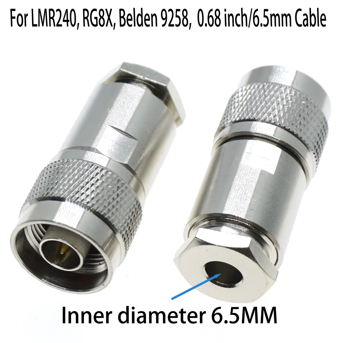 1Pcs-N-Male-Connector-Clamp-For-RG8X-RG-8X-RG59-LMR240-Straight-RF-Coax ...