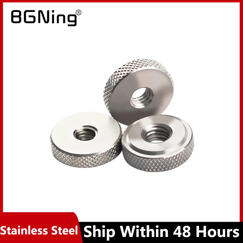 Stainless-Steel-Round-Knurled-Nut-with-1-4-3-8-M5-Screw-Thread-D20-D16 ...