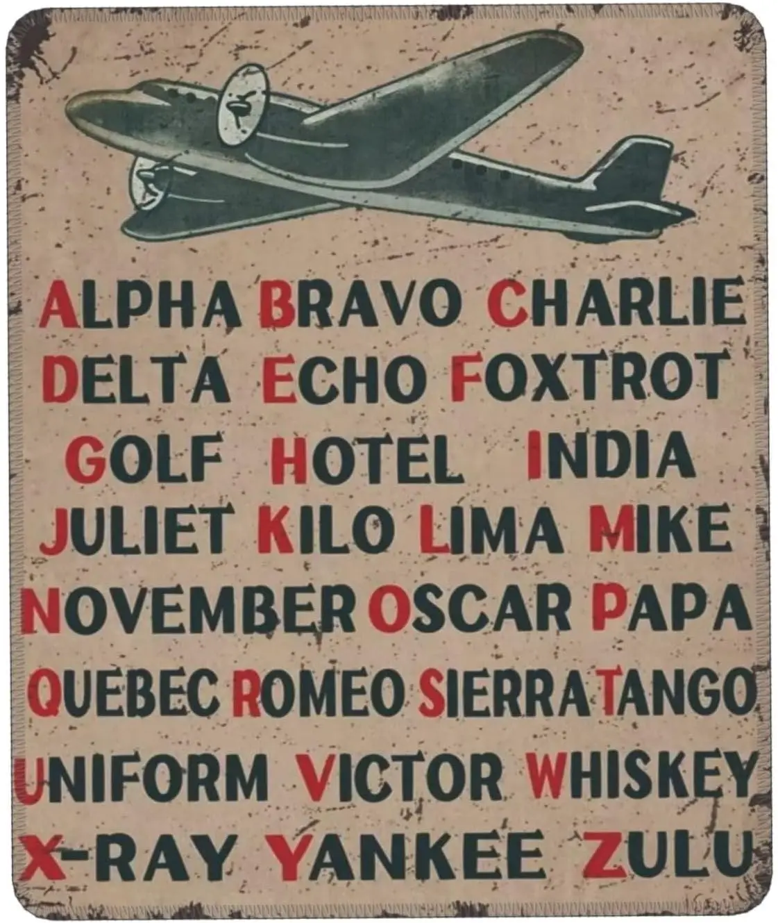 Pilot-Code-Phonetic-Alphabet-Retro-Military-Mouse-Pad-Gaming-Mouse-Pads ...