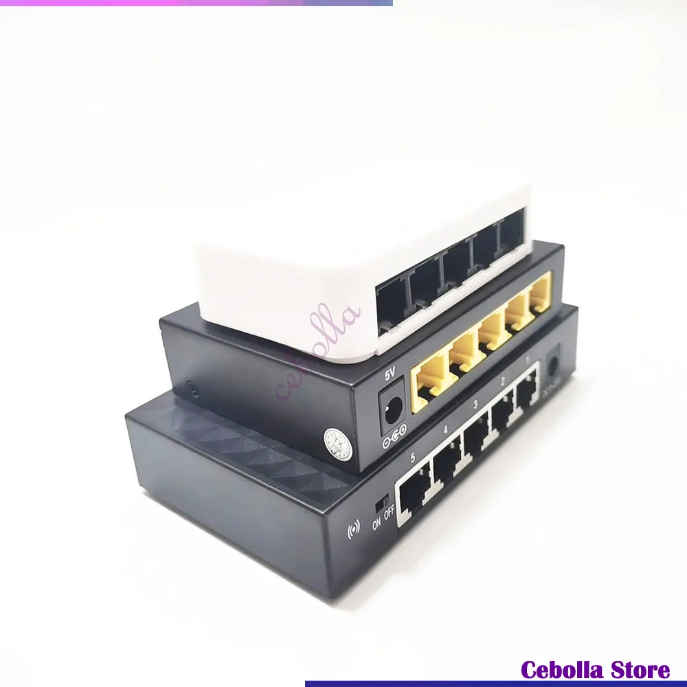 5-Ports-10-100-1000Mbps-Network-Ethernet-Switch-Hub-Iron-Case-Gigabit ...