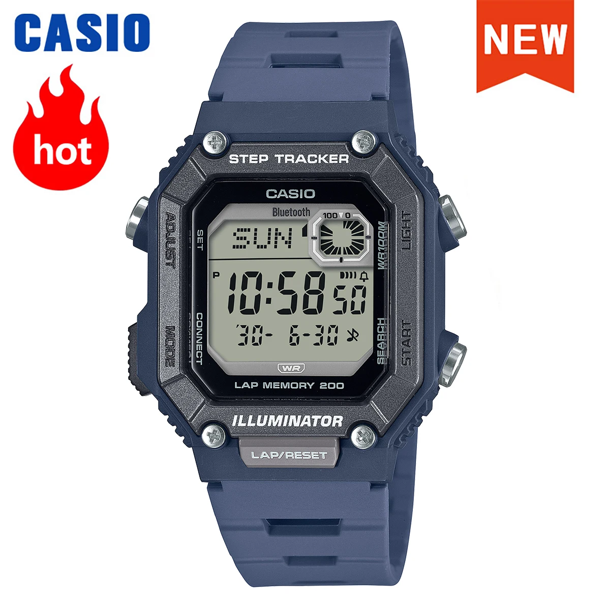 Casio-reloj-electr-nico-Retro-para-hombre-cron-grafo-digital-LED-de ...