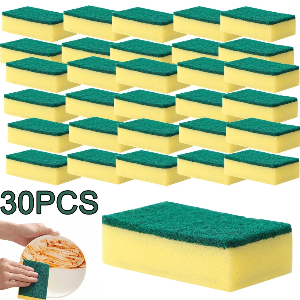 30PCS-Dishwashing-Sponge-Kitchen-Nano-Emery-Magic-Clean-Rub-Pot-Rust ...