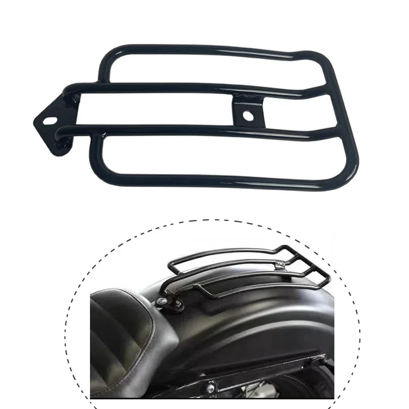 Retrofitted-rear-rack-XL883-fender-tail-fins-for-Harley-vintage-Shelf ...