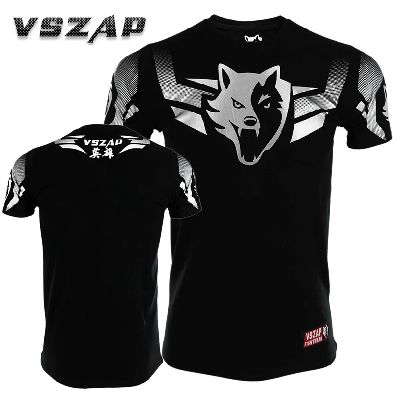 VSZAP Camiseta de manga corta de HERO Silver Combat MMA, entrenamiento ...