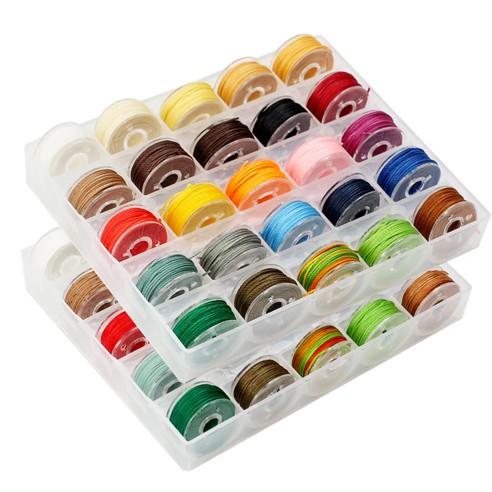 25 Color Box Round Wax Hand Sewing Thread Manual DIY Sewing Accessories ...