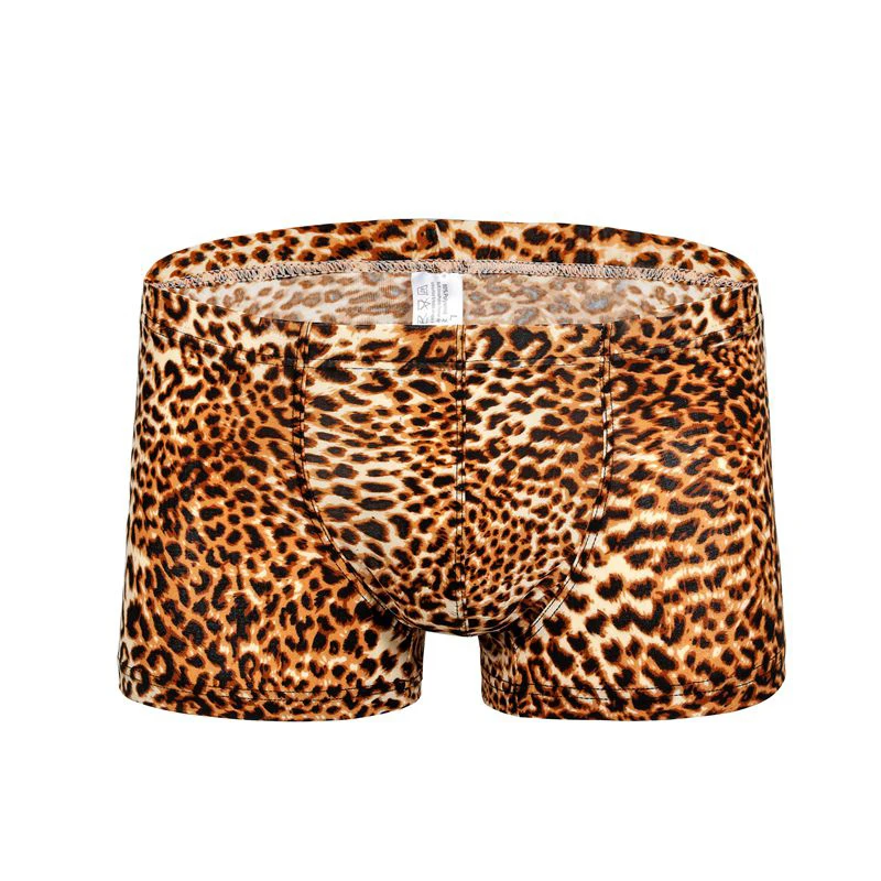 Sexy Leopard Boxers Mens Underwear Breathable Tiger Animal Boxers ...